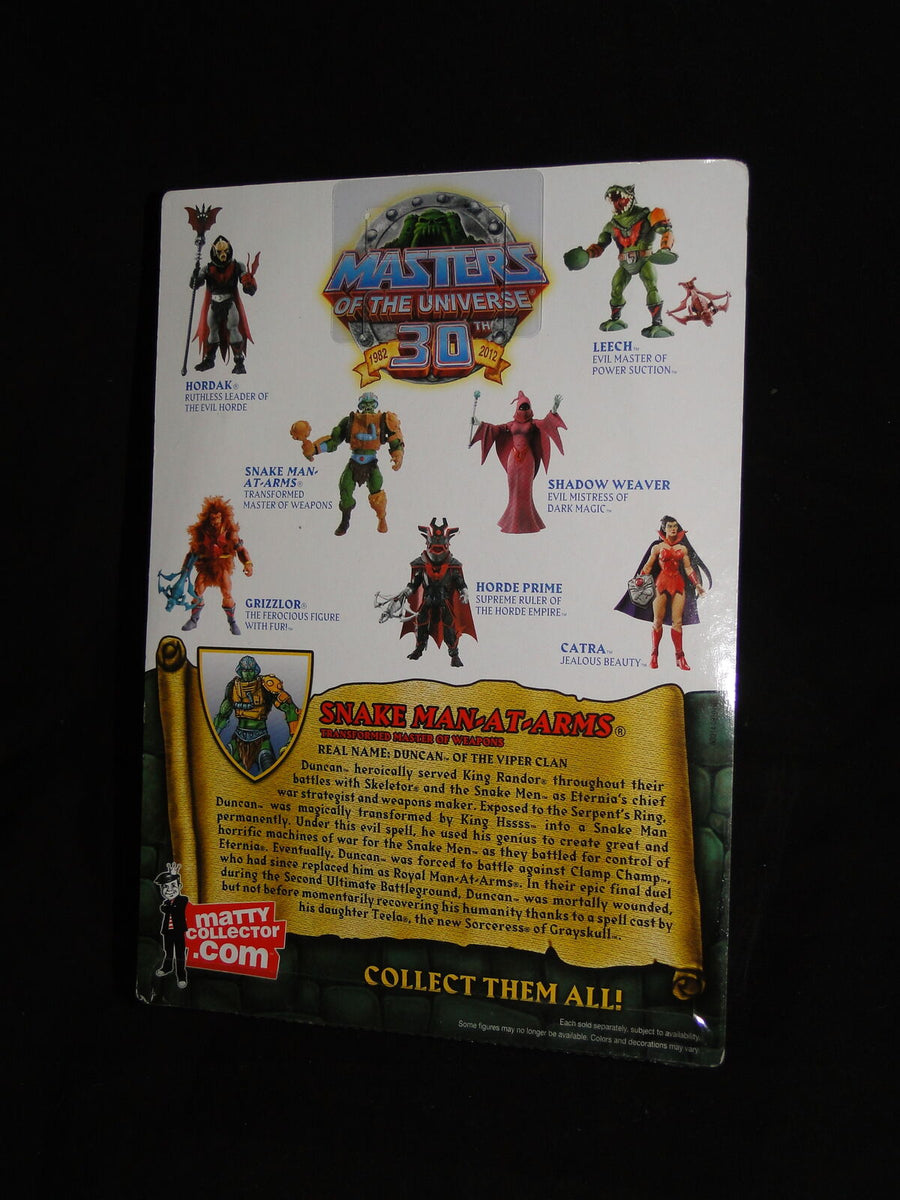 NEW Masters Universe Classics Matty Collector SNAKE MAN-AT-ARMS ...